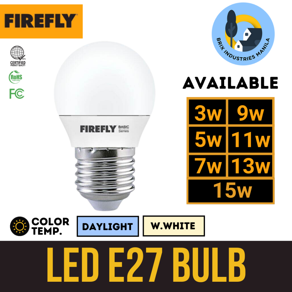 Firefly Basic Series LED Bulb Daylight or Warm White 3W, 5W, 7W, 9W ...