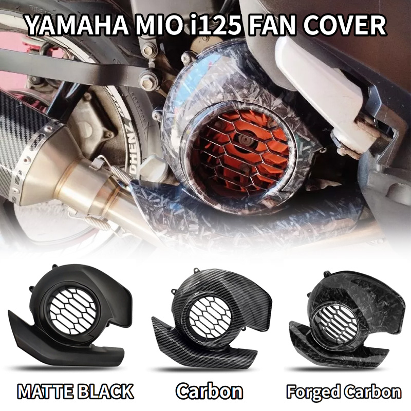 Motorcycle YAMAHA MIO i 125 / M3 / SOUL i 125 FAN COVER MATTE BLACK ...