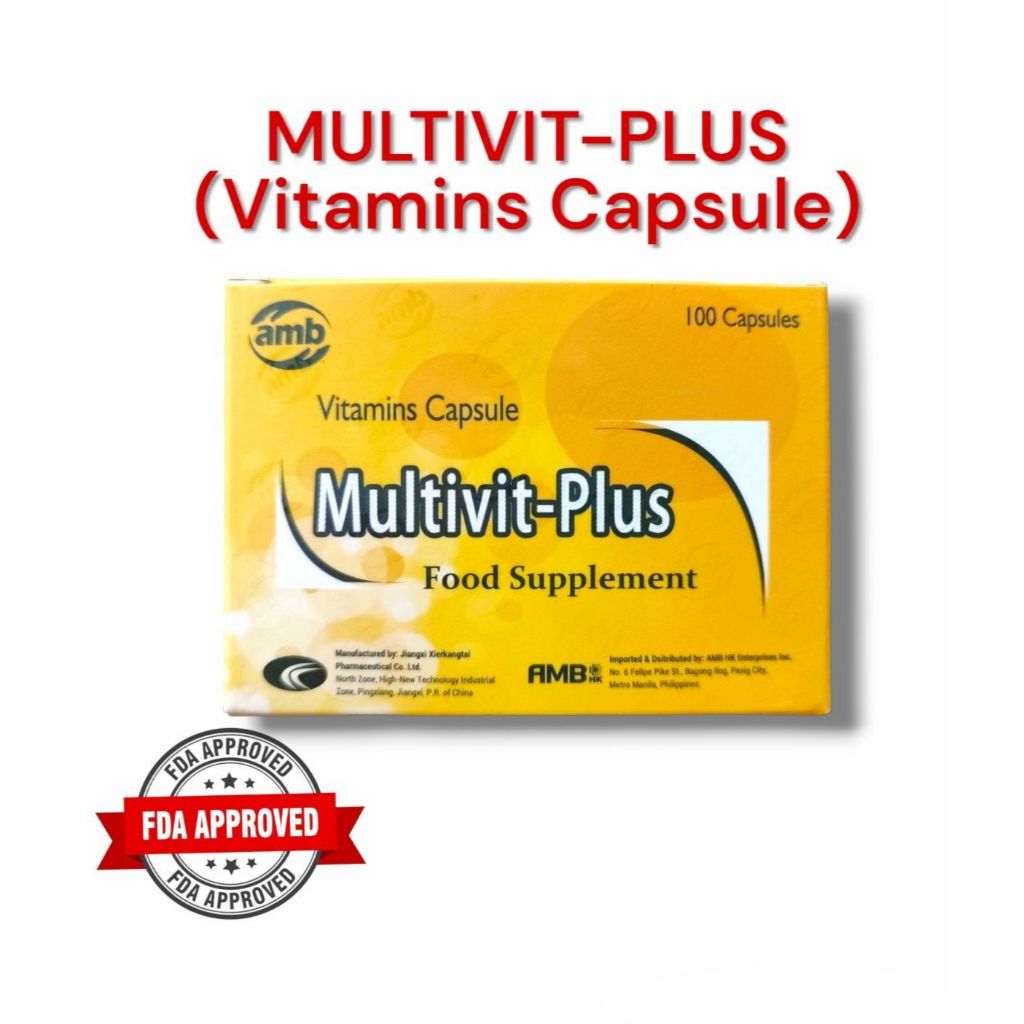 MULTIVIT-PLUS Multivitamins Capsule (by 20's & 100's) | Shopee Philippines