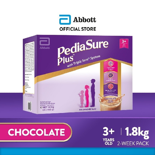 Pediasure Plus 3+ Chocolate 1.8kg for Kids Above 3 Years Old Powdered ...