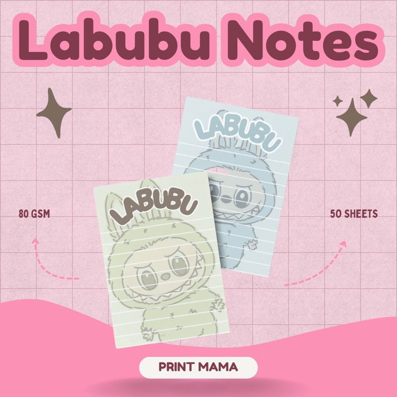 Labubu Monsters Small Notepad, “Labubu” can be customized to a name ...