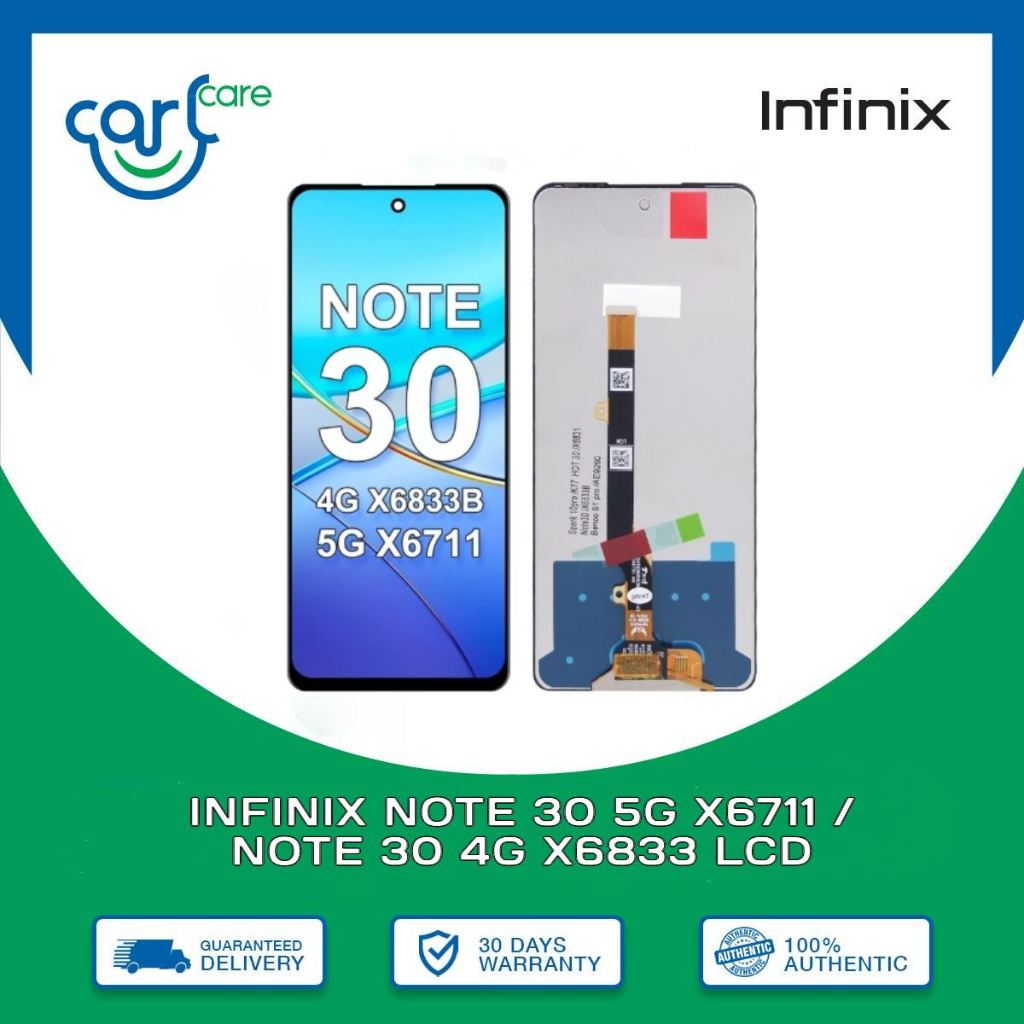 Infinix Note 30 4G- X6833B/NOTE 40 5G- X6711 LCD Display Touch Screen ...