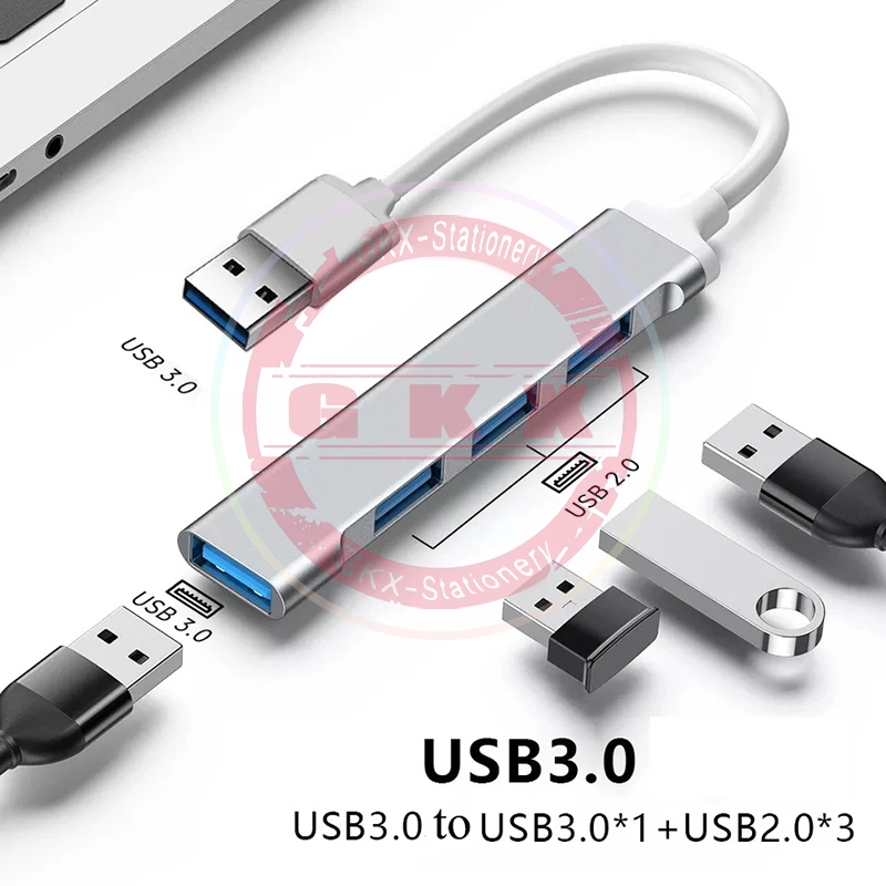 Ultra-Slim Data USB Hub Multiple USB Splitter 4 Ports Hight Speed USB 3 ...
