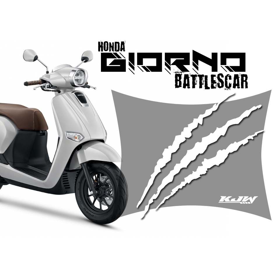 Honda Giorno 125 Battle Scar sticker/decal White Color | Shopee Philippines