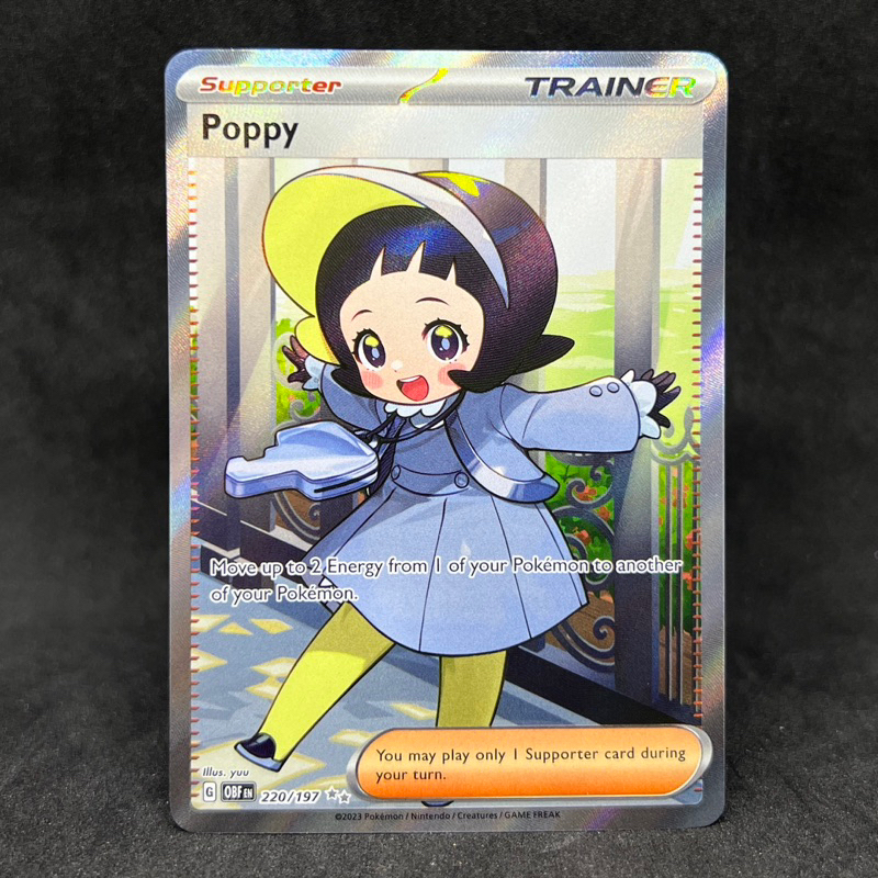 Pokemon TCG Poppy Full Art Secret Rare 220/197 2023 Scarlet & Violet ...