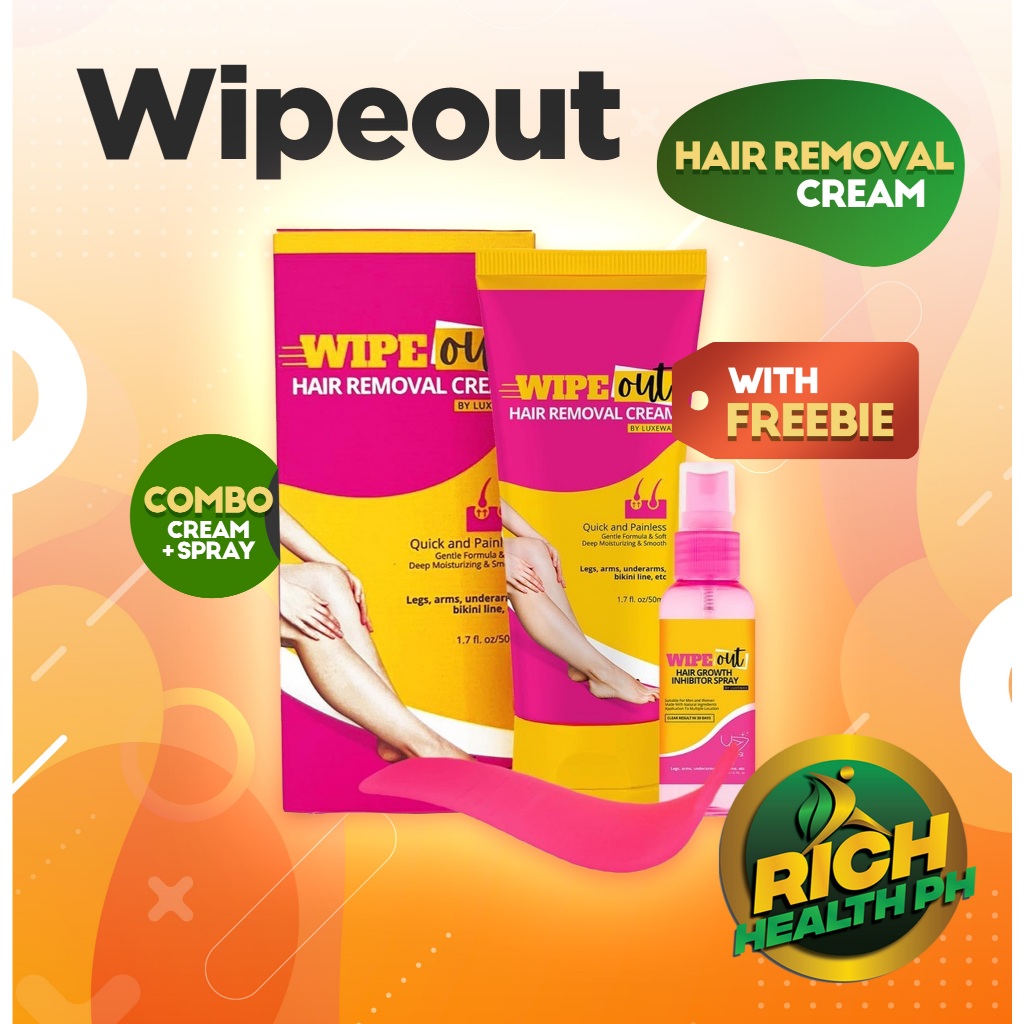 Wipeout Hair Removal Cream by Luxewax (Choose Hair removal, Hair Growth ...
