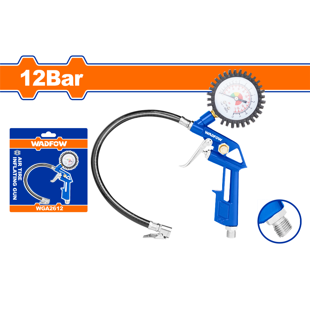 Buildmate x WADFOW Air Tire Inflating Gun 1/4" Inch 174PSI Air Inflator ...