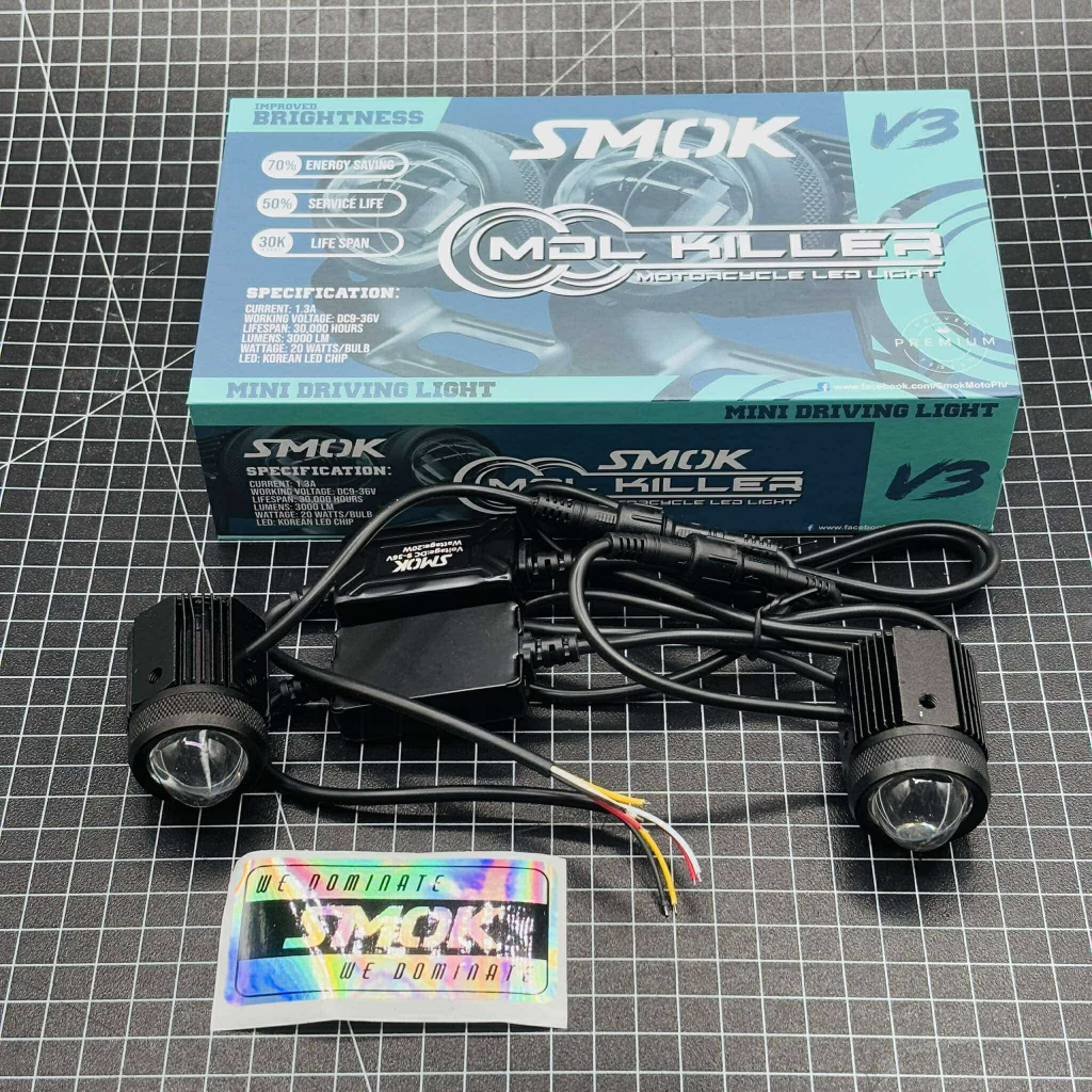 SMOK MINI DRIVING LIGHT V3 KILLER [4WIRES YELLOW/WHITE] | Shopee ...