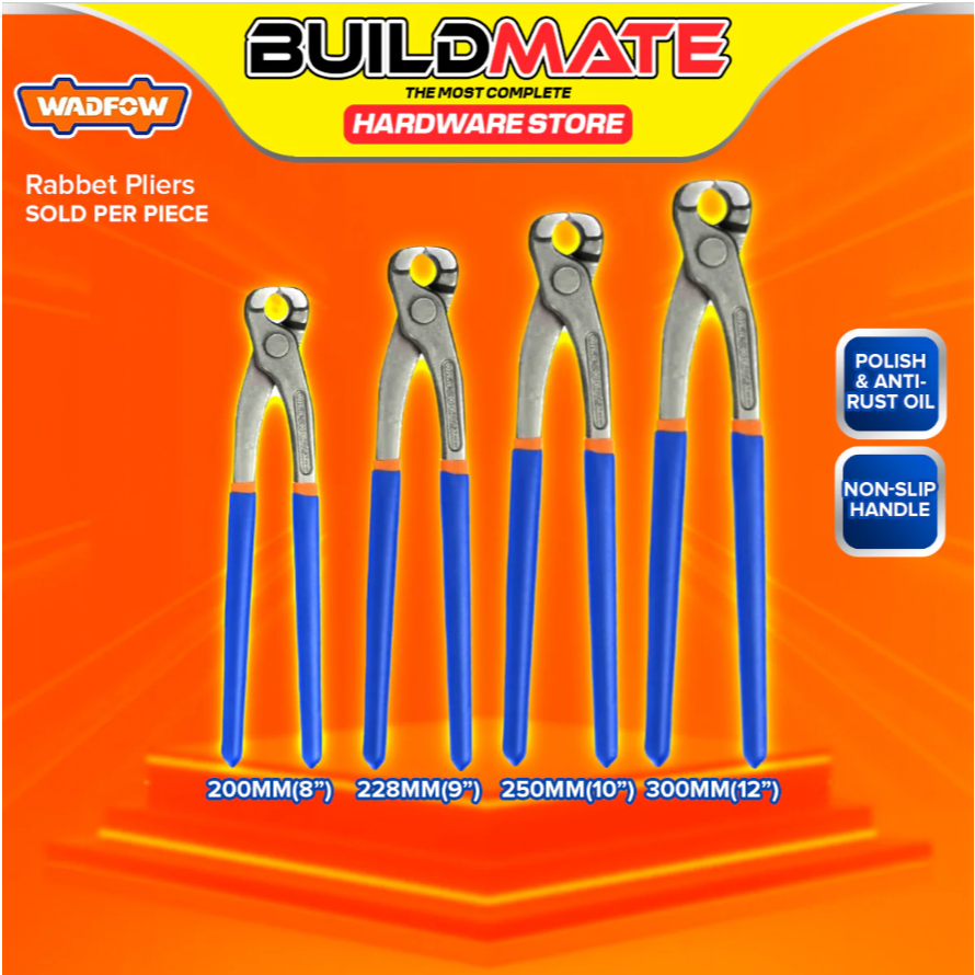 BUILDMATE Wadfow Rabbet Pliers 8" Inch - 12" Inch Wire Cutting Plier to ...