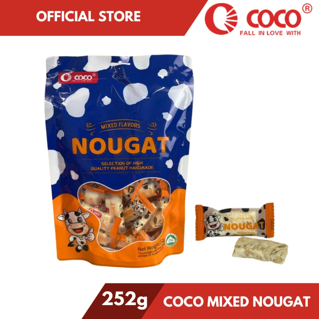 COCO Mixed Flavor Nougat Soft Candy Per Pack |252g Per pack About 30pcs ...