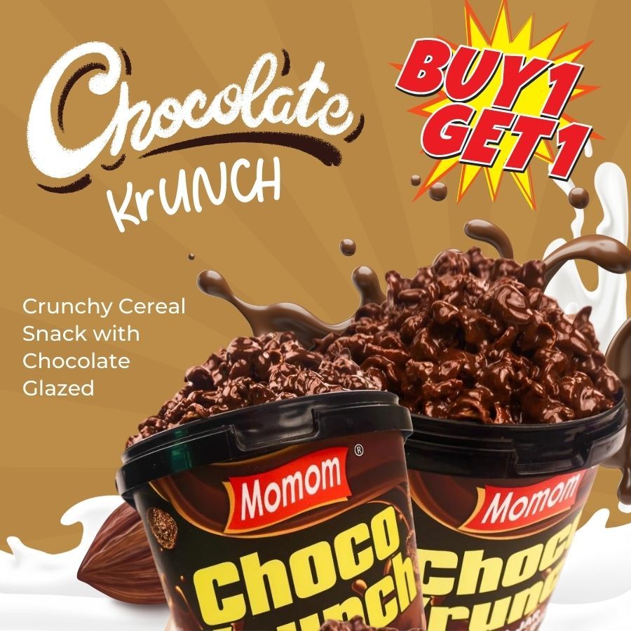 [BUY 1 GET 1] Momom Chocolate Krunch, Crunchy Cereal Snack with ...