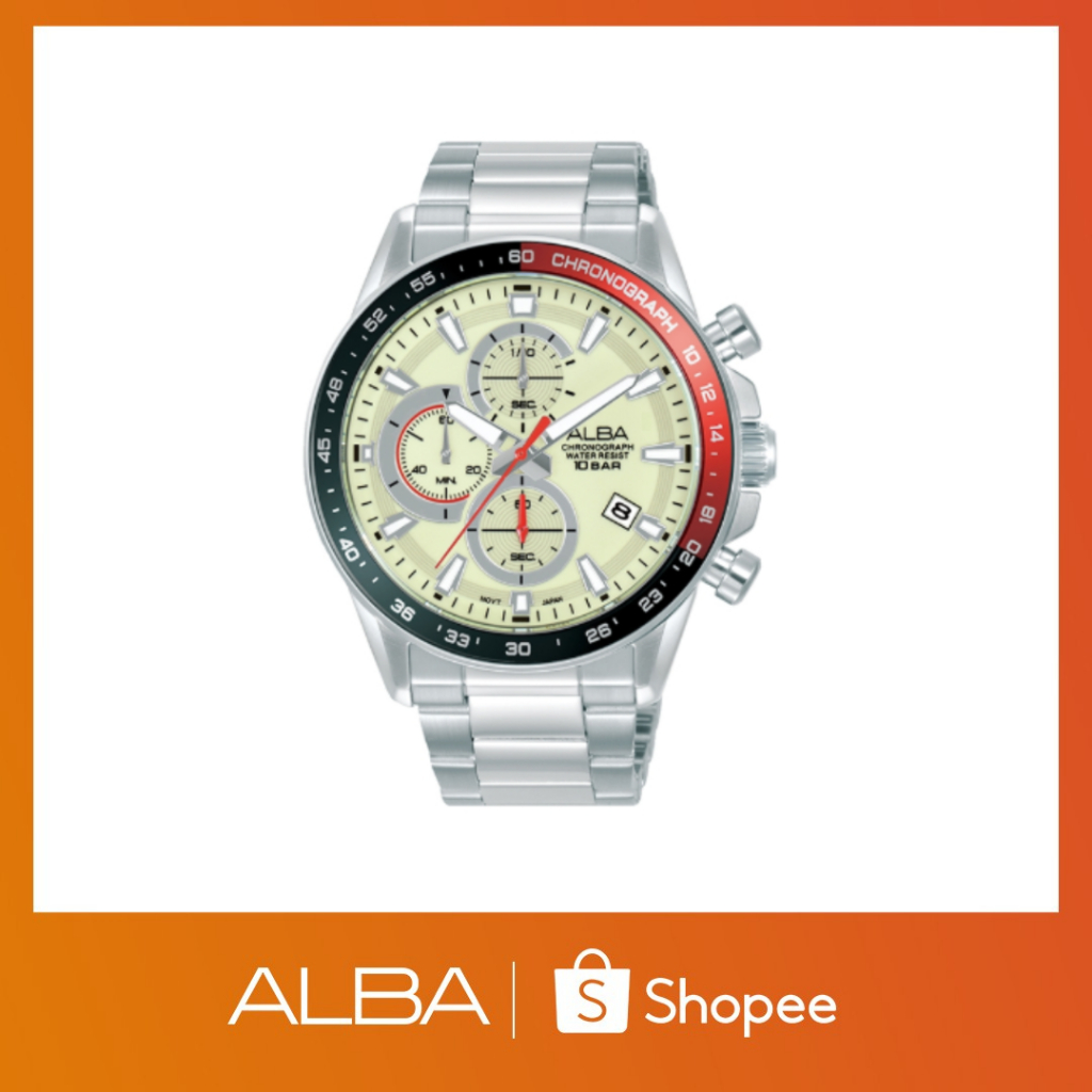 ALBA Philippines AM3A27X1 Active Cream Dial Men's Quartz Watch | Shopee ...