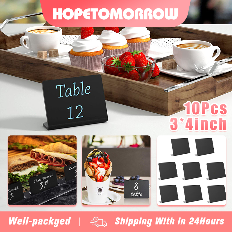 10Pcs Mini Chalkboard Signs,Small L-Shaped Food Labels for Party Buffet ...