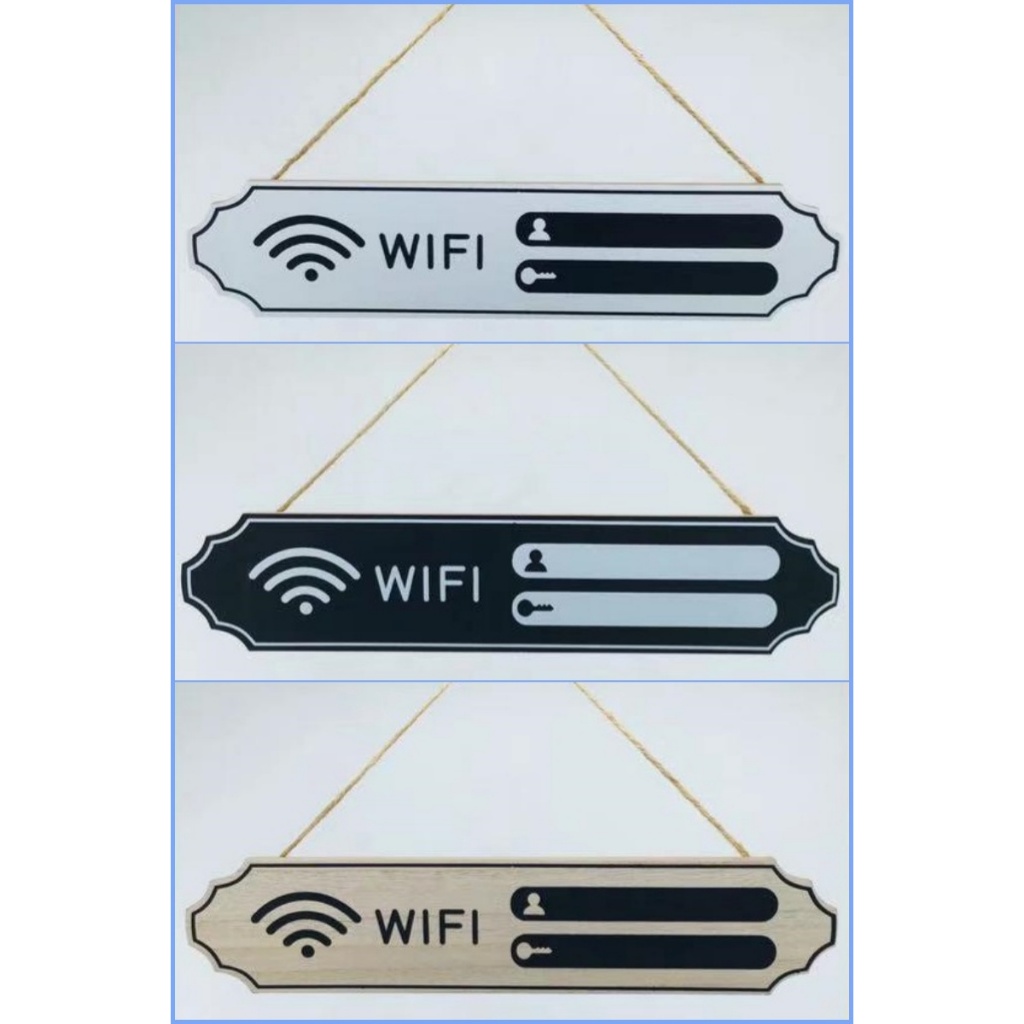 2025 NEW WiFi Password Board Wooden Chalkboard Internet Signal plate ...