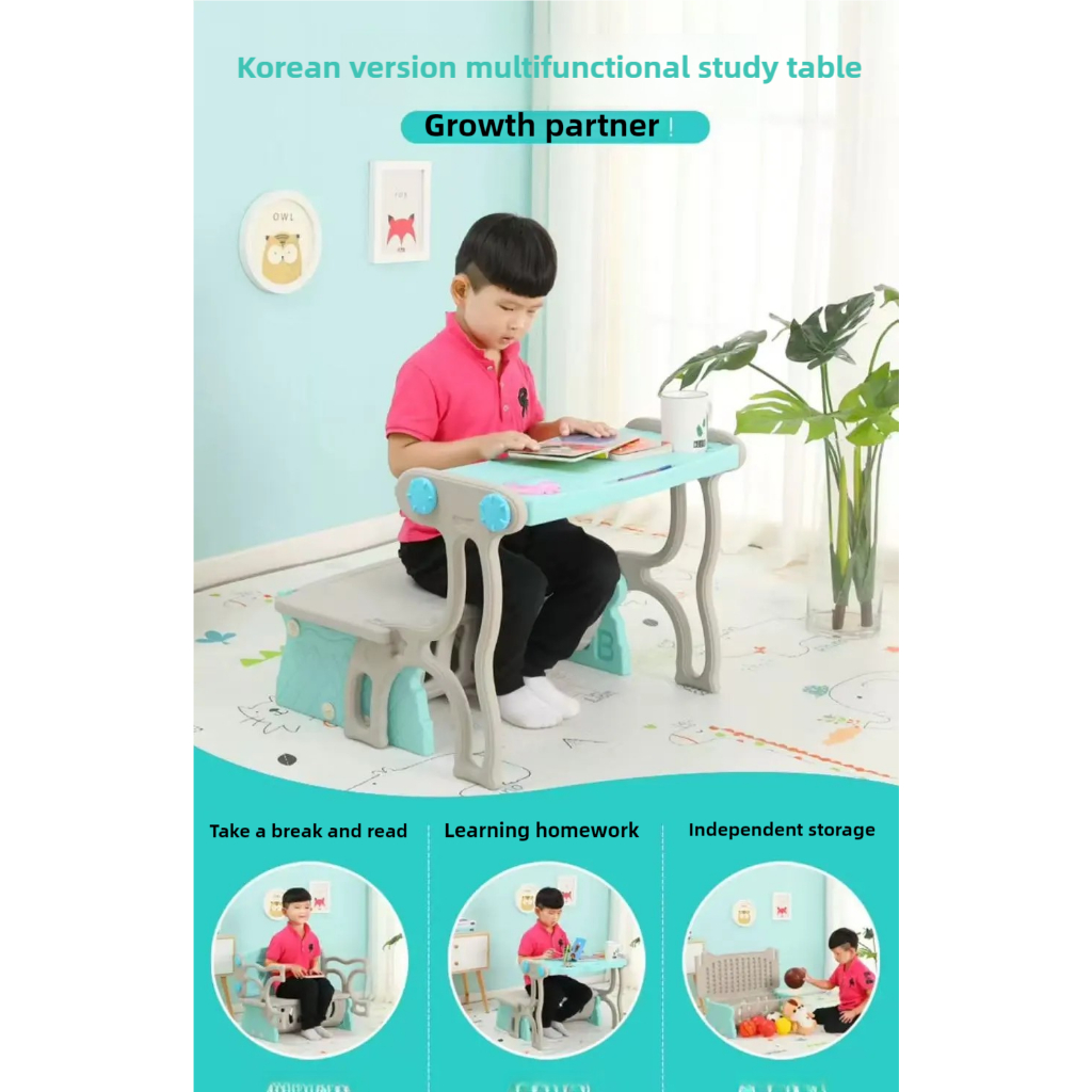 Study Table 3in1 Multifunctional Table For Kids Table / Chair / Storage ...