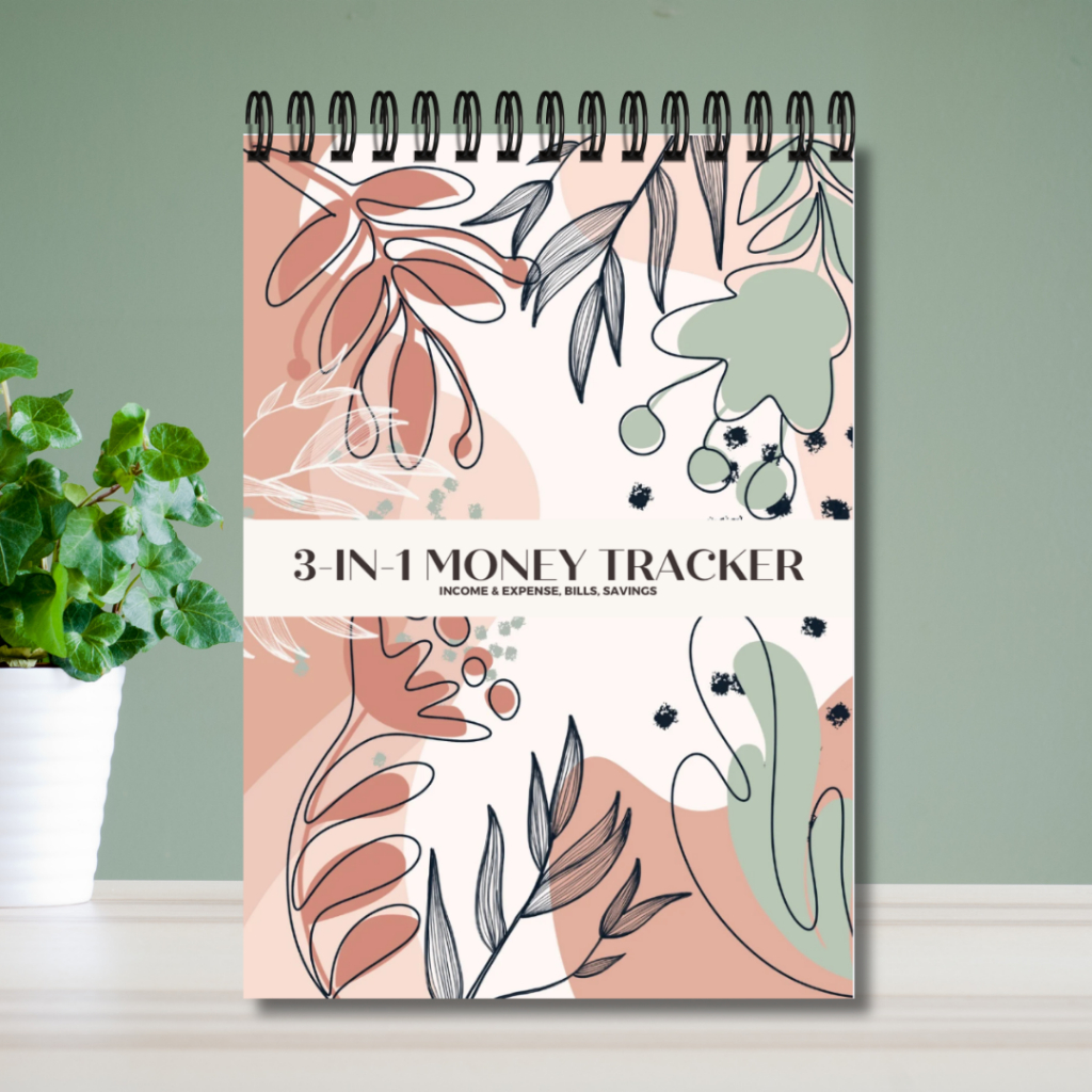 Money Tracker 3 in 1 Notebook, Budget Planner with Income, Expense ...