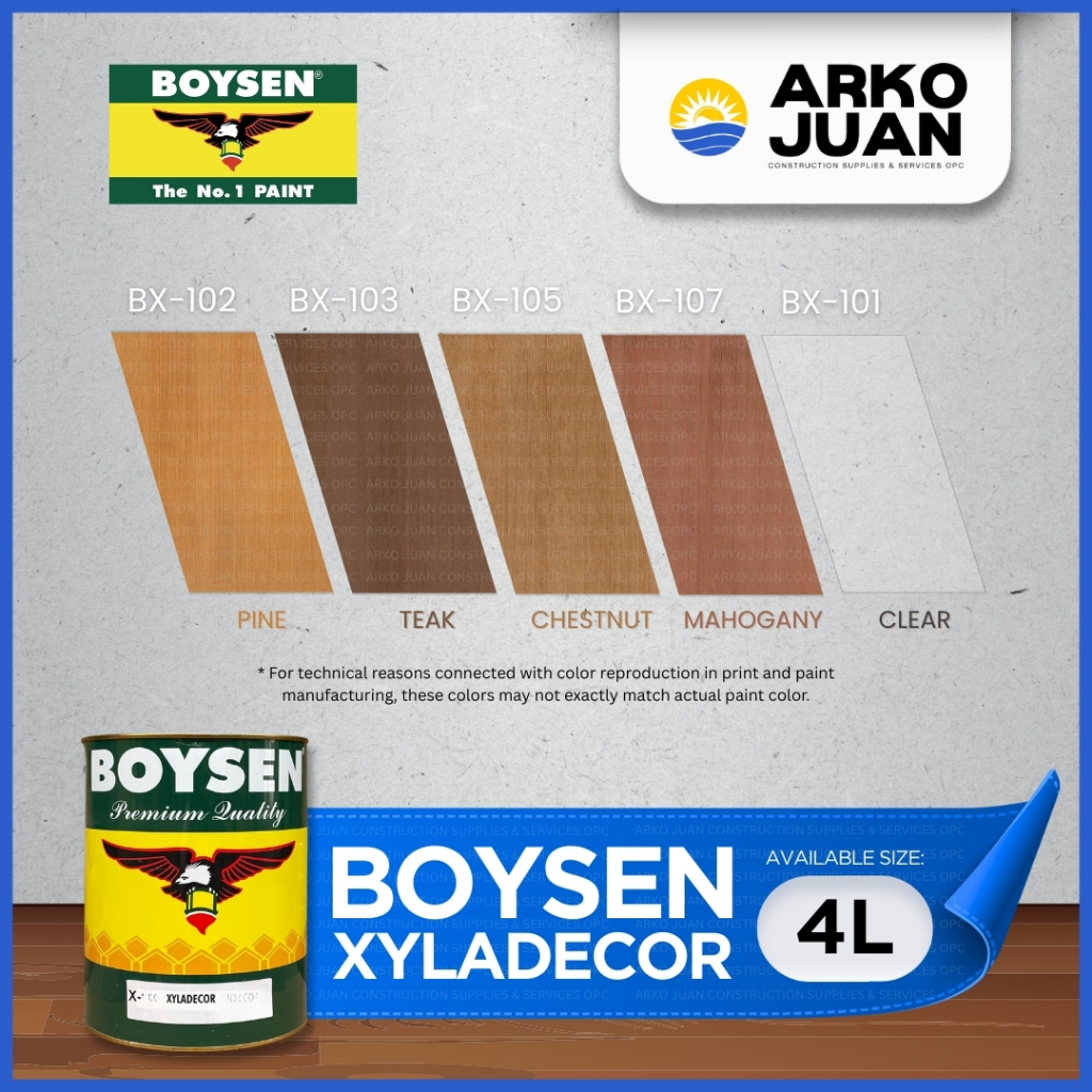 BOYSEN XYLADECOR 4L | WOOD PAINT | Shopee Philippines