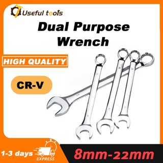 Dual Purpose Combination Wrench 8-22mm CR-V Open end wrench Motor Car ...