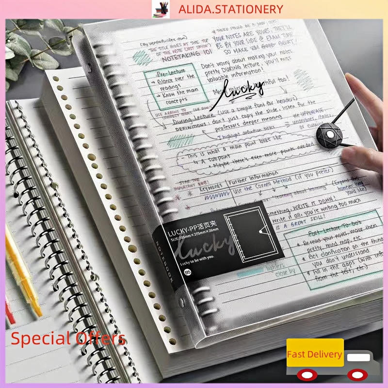 60 Pcs Thick A5/B5/A4 Loose Leaf Can Be Refilled With Notebook, Shell ...