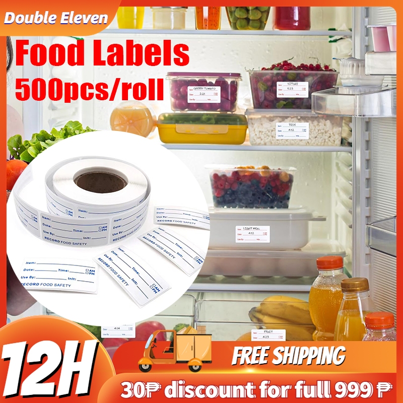 500pcs/roll Food Labels for Catering Food Date Storage Labels Food ...