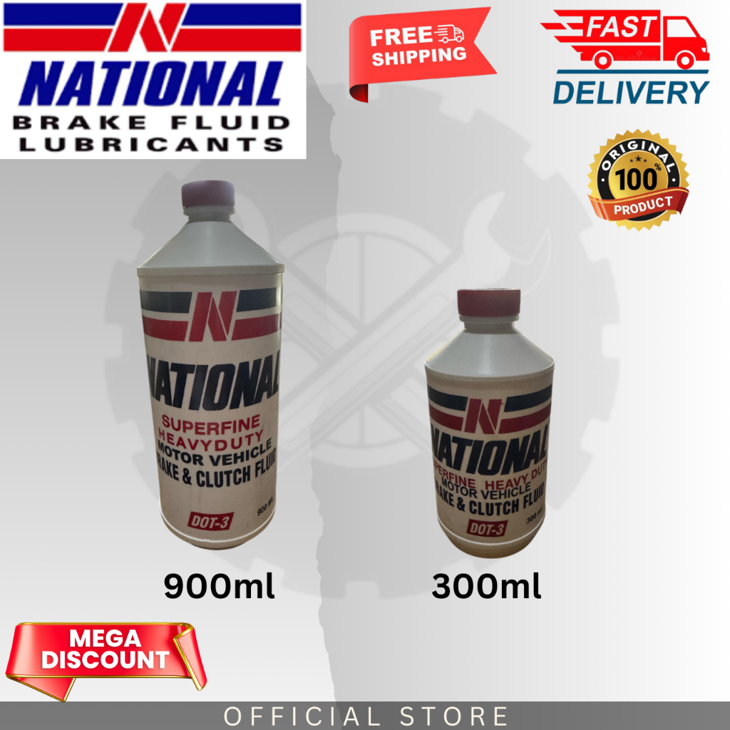 National Brake Fluid 900ML/300ML | Shopee Philippines