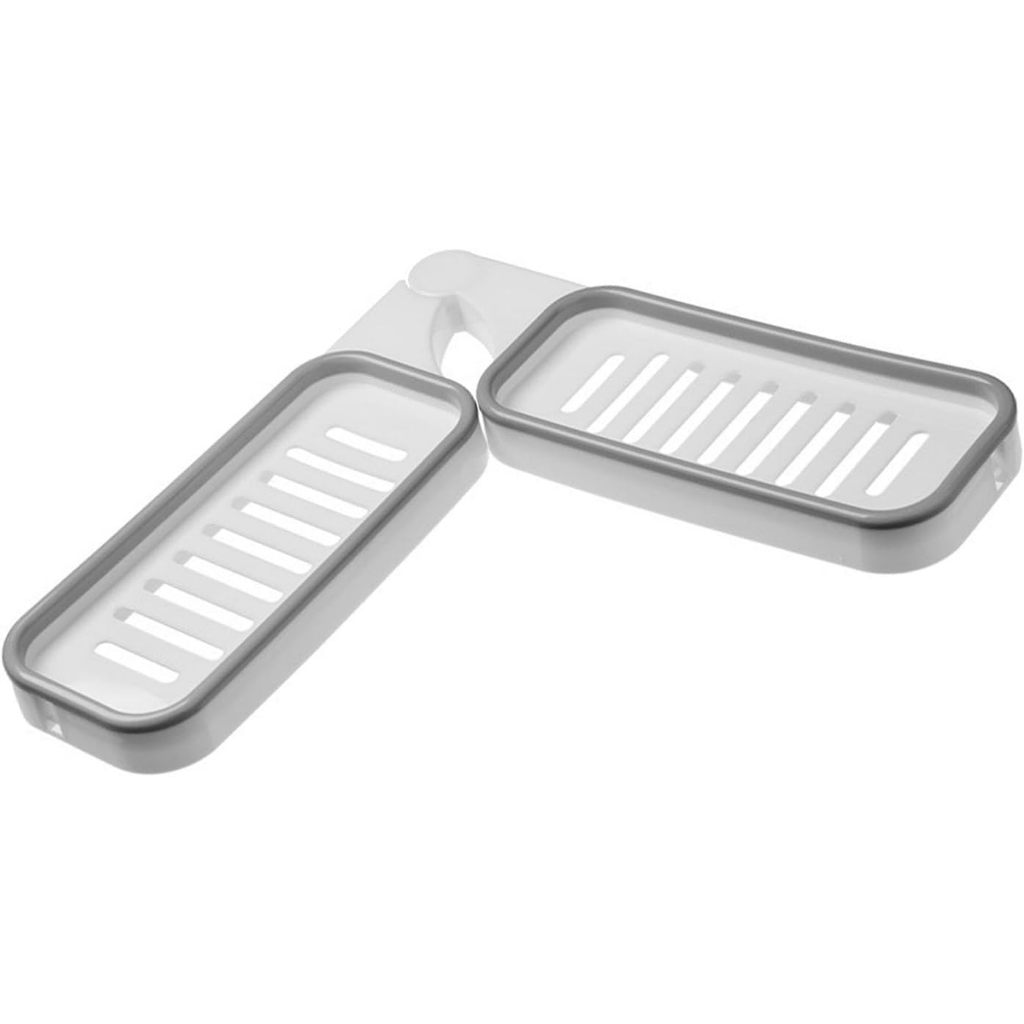 Sink Shelf Corner Foldable Soap Sponge Holder Organizer Rotating Wall ...