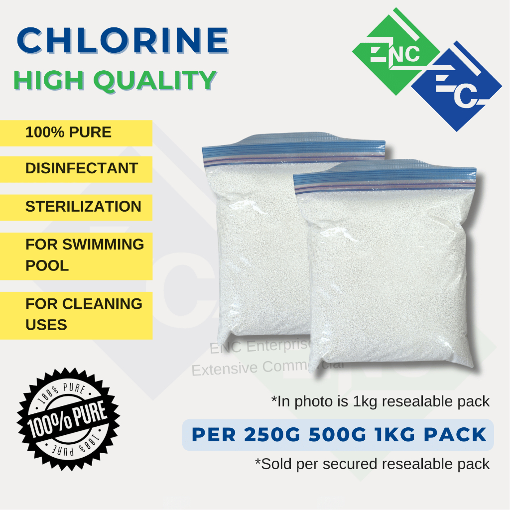 Chlorine | 250g 500g 1kg Pack | Chlorine Granules | 100% Pure ...