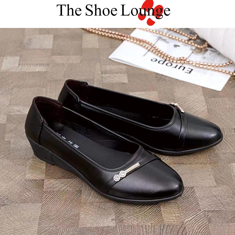 【TSL】VOFOX Black Shoes Soft Flat Casual Shoes for Women office school ...