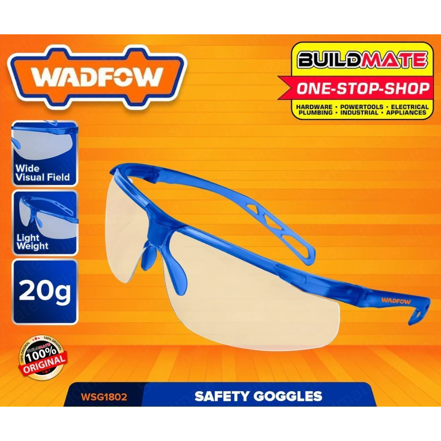 Buildmate x WADFOW Light Weight Wide Visual Safety Goggles Protective ...