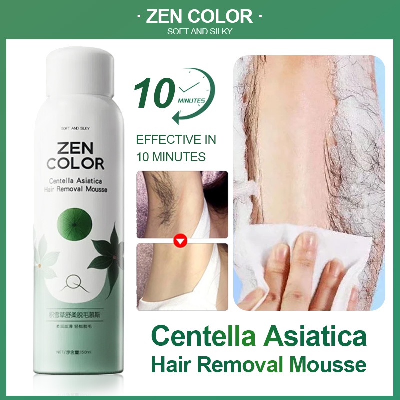 ZEN COLOR hair removal Cream mousse Painless Hair Removal Remove ...