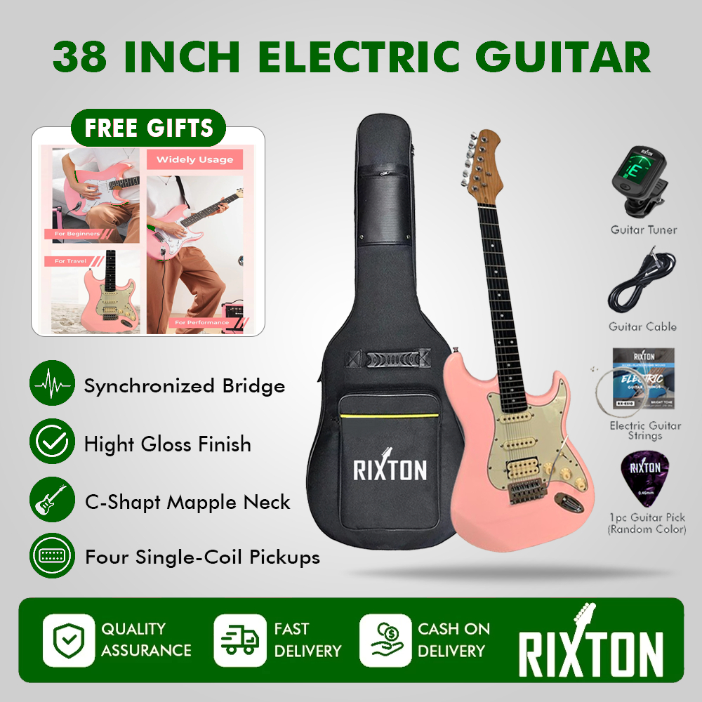 RIXTON 38 Inch Basic Electric Guitar Special Edition Complete Set with ...
