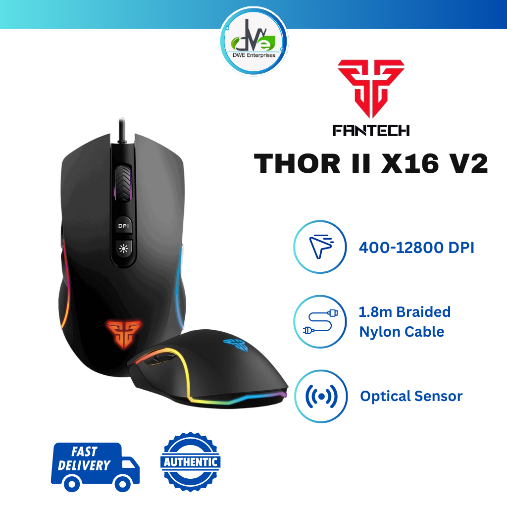 FANTECH THOR II X16 V2 RGB GAMING MOUSE | Shopee Philippines
