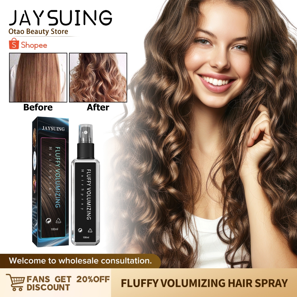 Jaysuing Fluffy Volumizing Hair Spray 100ml Hair Volume Spray Long ...