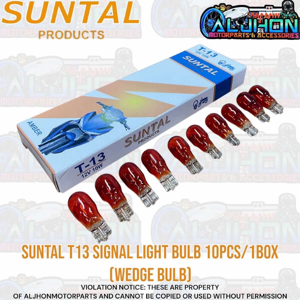 SUNTAL T13 SIGNAL LIGHT BULB 10PCS/1BOX (Wedge Bulb) | Shopee Philippines
