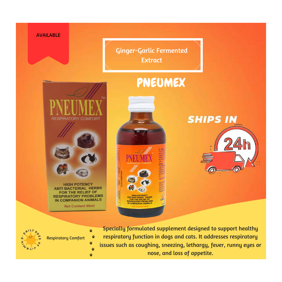 Pneumex Syrup Respiratory Remedy Comfort for Pets Herbal Respiratory ...