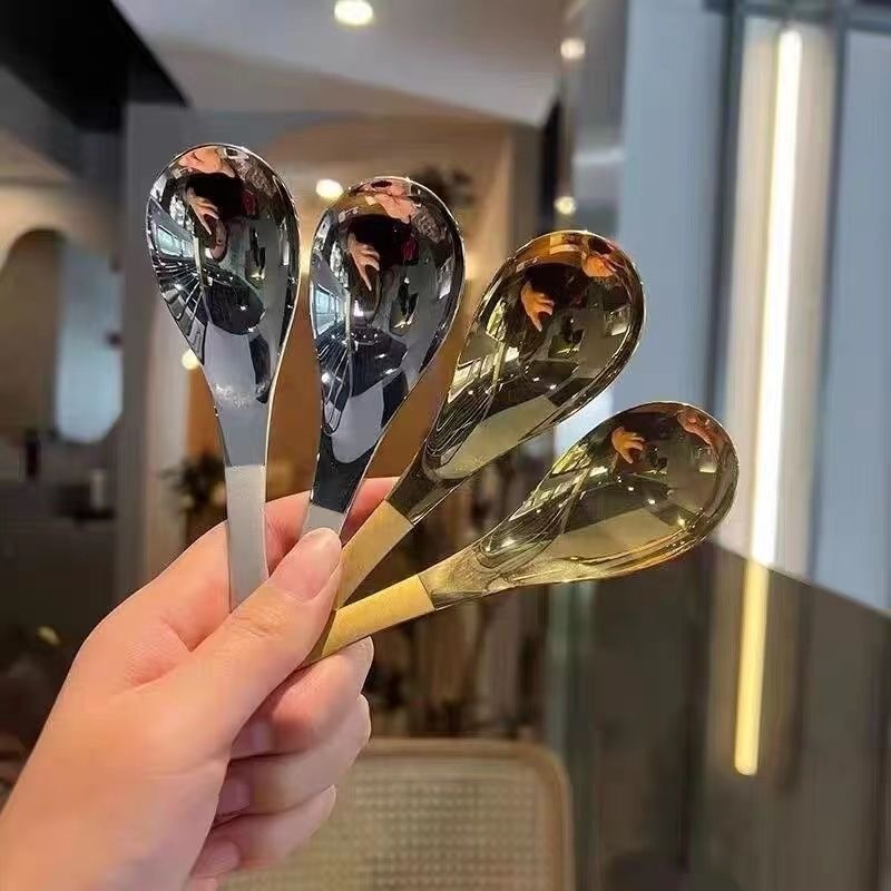 Stainless Steel Dinner Spoons Soup Spoon Thick Heavy-weight Spoons ...