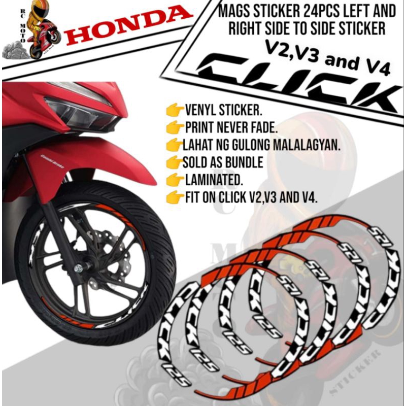 CLICK V2,V3 AND V4 MAGS STICKER / CLICK MAGS STICKER COMPLETE SET ...