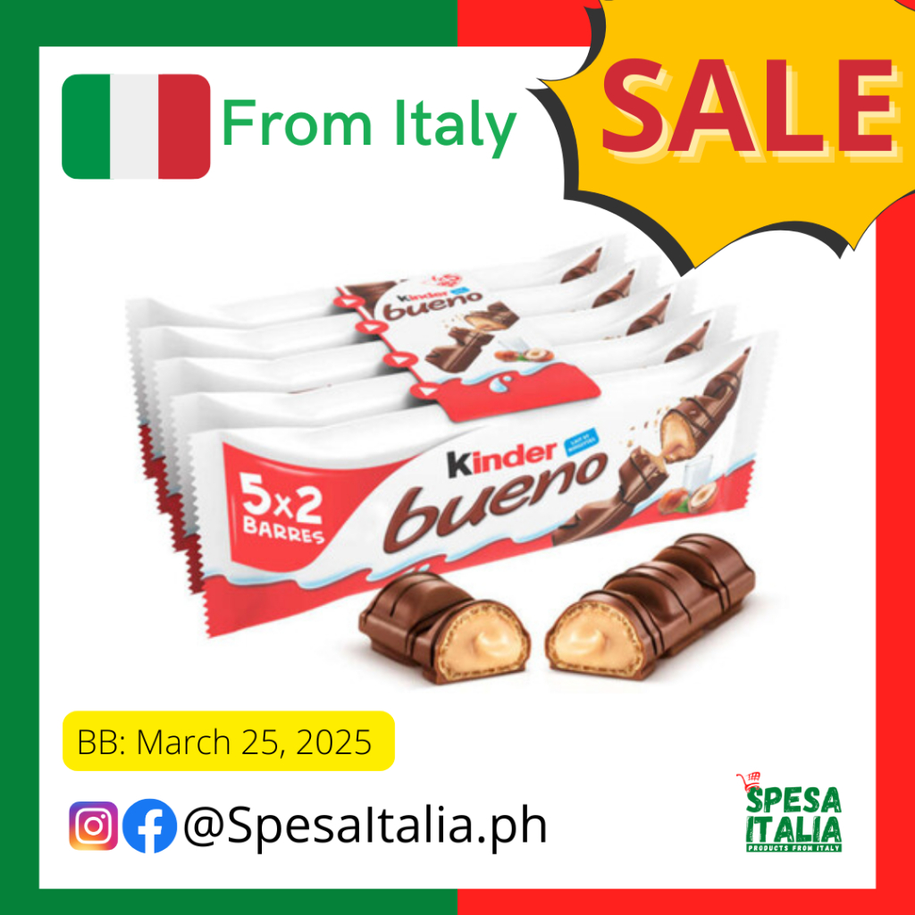 Kinder Bueno x5 ( Chocolate from Italy) | Shopee Philippines