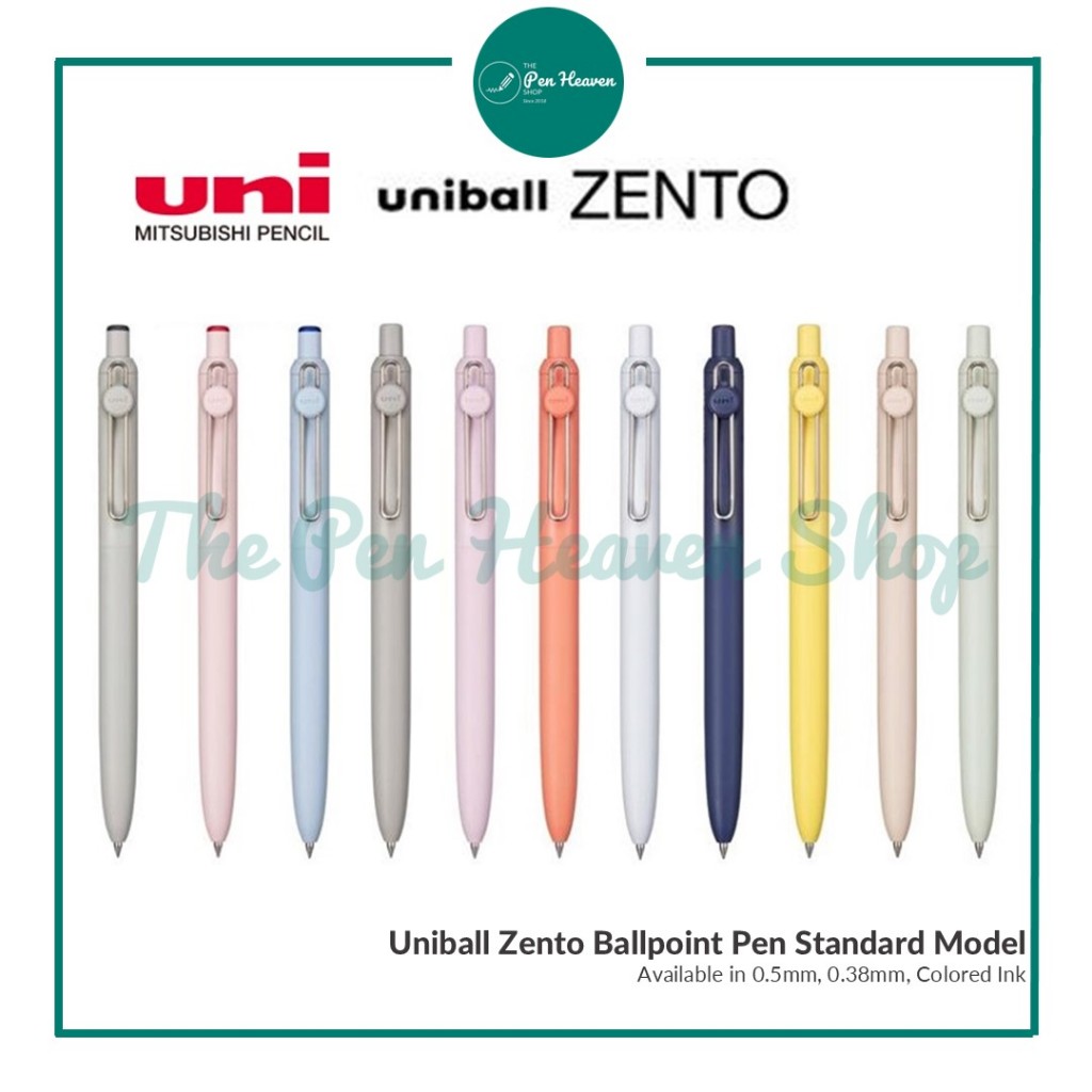 Uniball Zento Ballpoint Pen Standard Model (0.5, 0.38mm) | Shopee ...