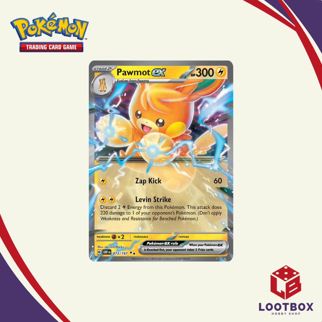 Pokemon Card Game: Pawmot ex (Double Rare) - Obsidian Flames | Shopee ...