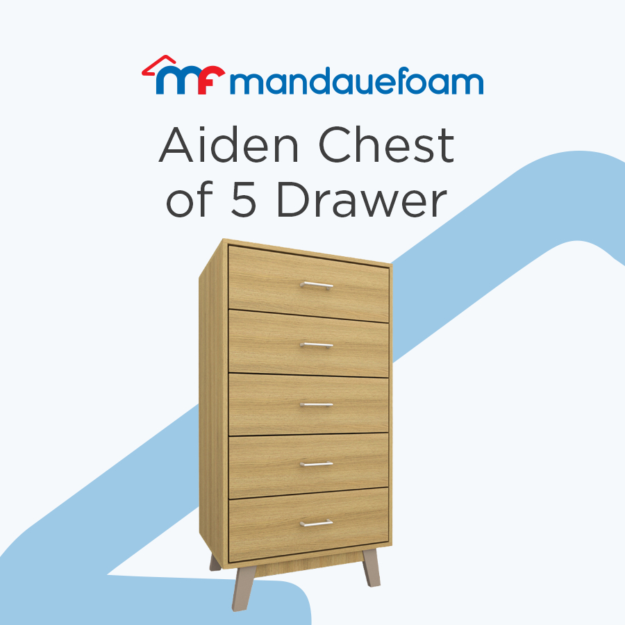 Mandaue Foam Aiden Chest of 5 Drawer | Shopee Philippines