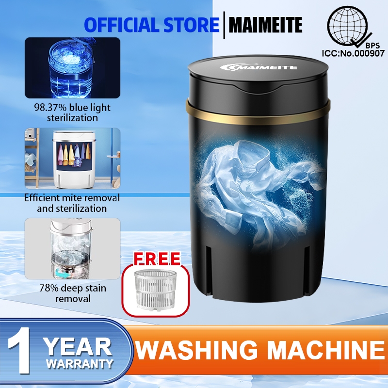 Maimeite Mini Washing Machine 4.5KG Portable Smart Home Dryer with Blue ...
