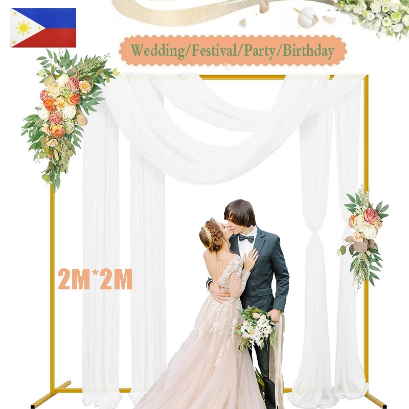 2X2M Square Metal Arch Wedding Party Bridal Prom Garden Floral Arch ...