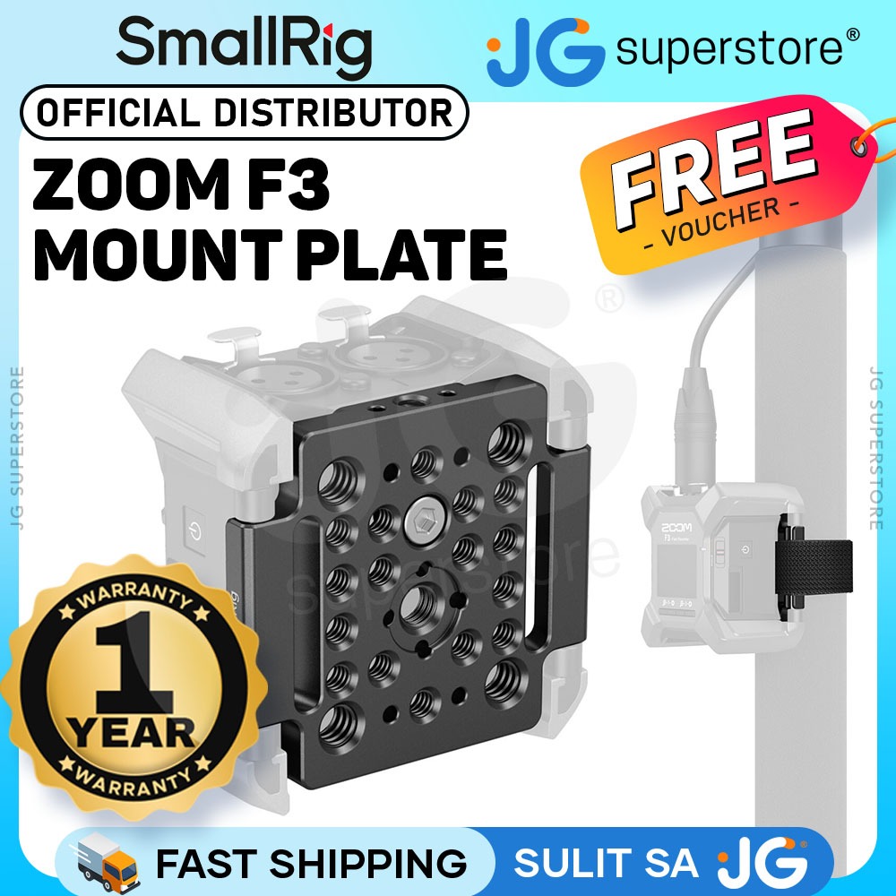 SmallRig Mount Plate for Zoom F3 Field Recorder w/ Velcro Straps, Built ...
