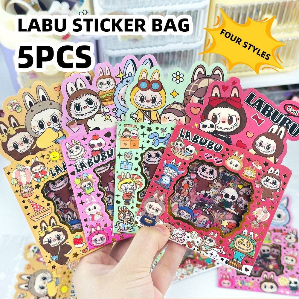 5 Sheets Labubu Sticker Graffiti Stickers Waterproof Decorative ...