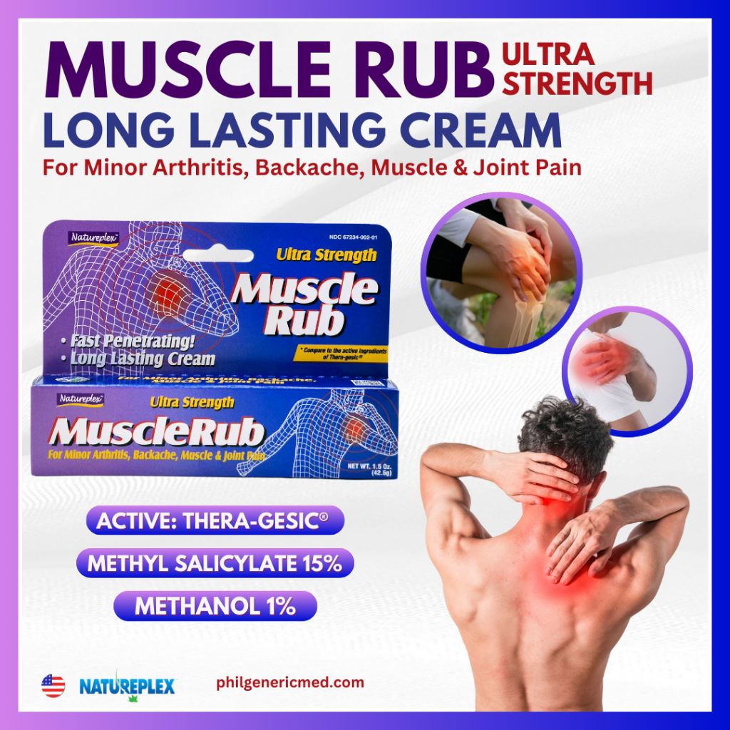 Ultra Strength Muscle Rub Long Lasting Cream Natureplex Muscle Pain ...