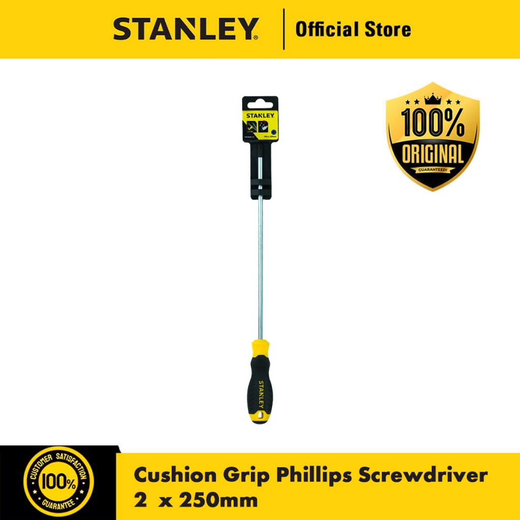 Stanley STMT60813-8 Cushion Grip Screwdriver Philips Ph2x250mm | Shopee ...