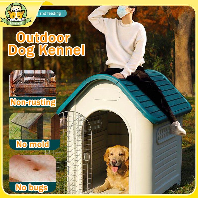 Dog Cage Outdoor Dog Crate Dog Kennel Rainproof Dog House Summer ...