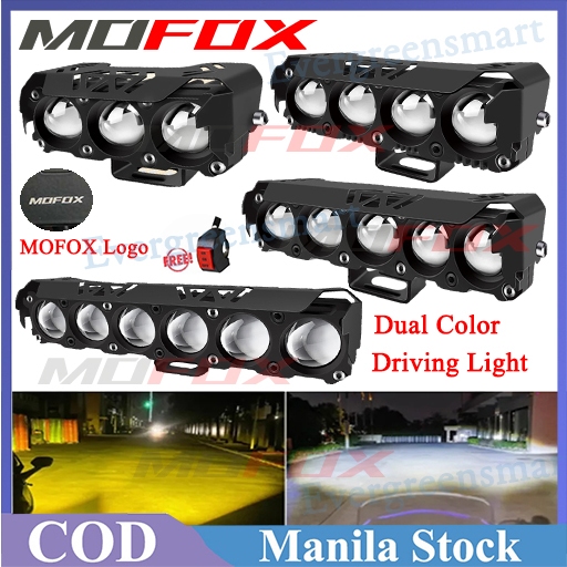 MOFOX P3 Laser Gun Mini Driving Light 80W Auxiliary Light Dual Color Hi ...