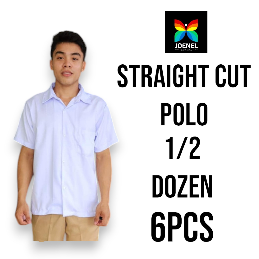 school uniform Peachtwill 1/2 dozen 6 pcs straight cut polo for boys ...